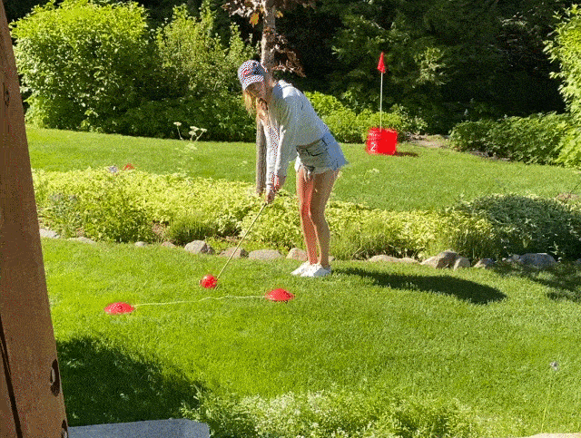 BucketGolf Game | 9 Hole Portable Backyard Yard Golf Game
